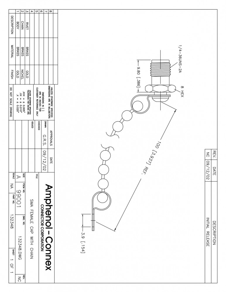 Amphenol 132348 engineering drawing