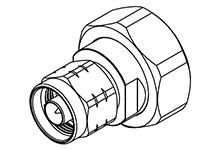 N Jack Bulkhead-to-MCX Jack Between-Series Adapter, Straight, Tray, 50 Ohms
