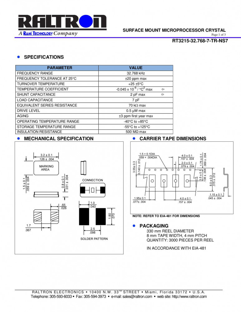 RT3215-32.768-7-TR-NS7 datasheet page 1