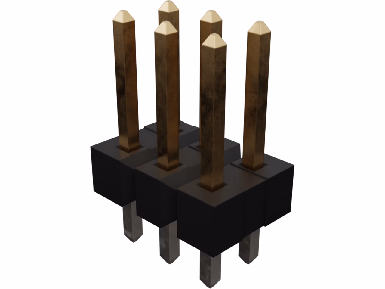 C-Grid Header, 2.54mm Pitch, Through Hole, Dual Row, Vertical, 6 Circuits, 0.38µm Gold (Au) Plating, Tray Packaging, Lead-Free for sale