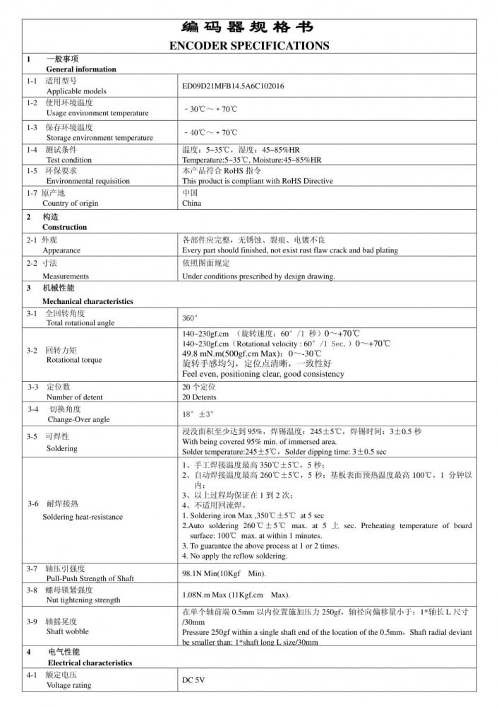 CTR ED09D21MFB14.5A6C102016 specification page 1