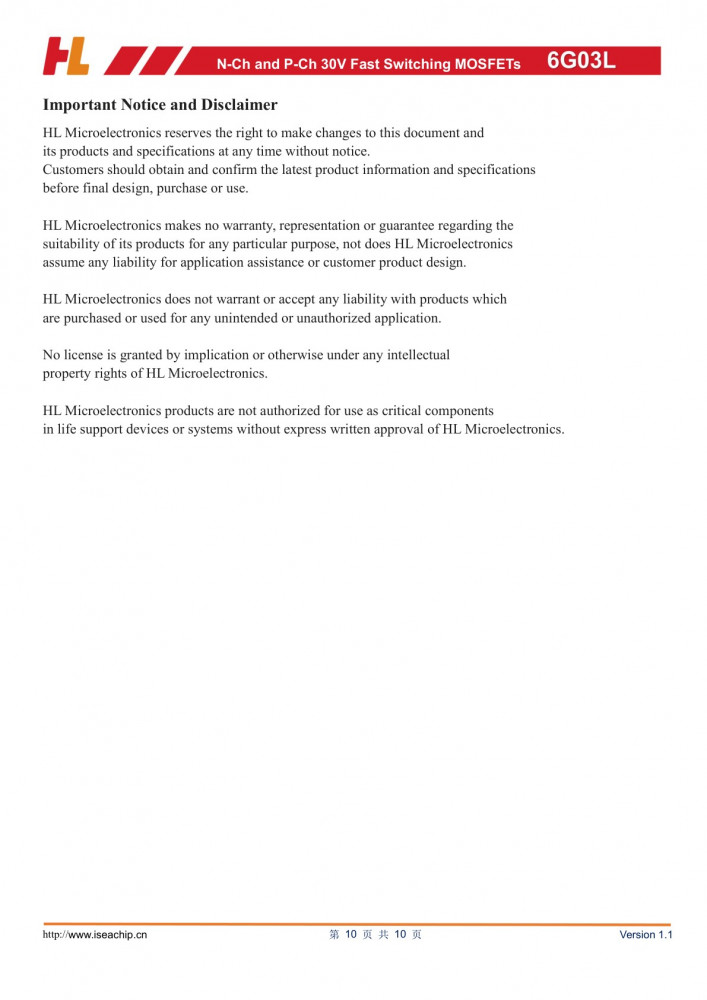 HL 6G03L datasheet page 10