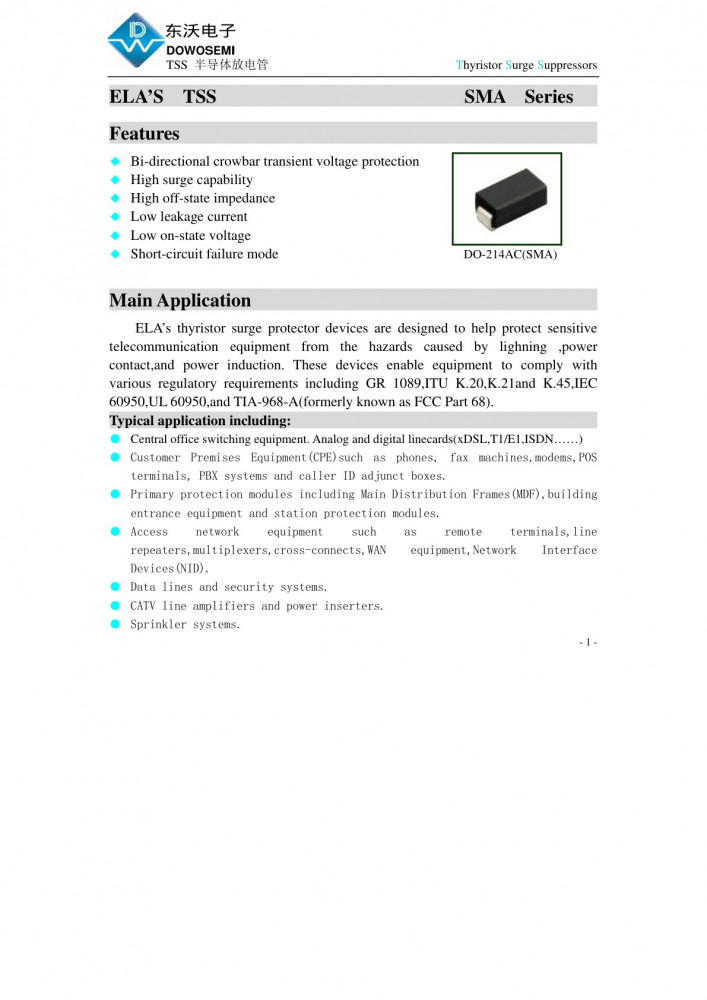 P1800TA datasheet page 1