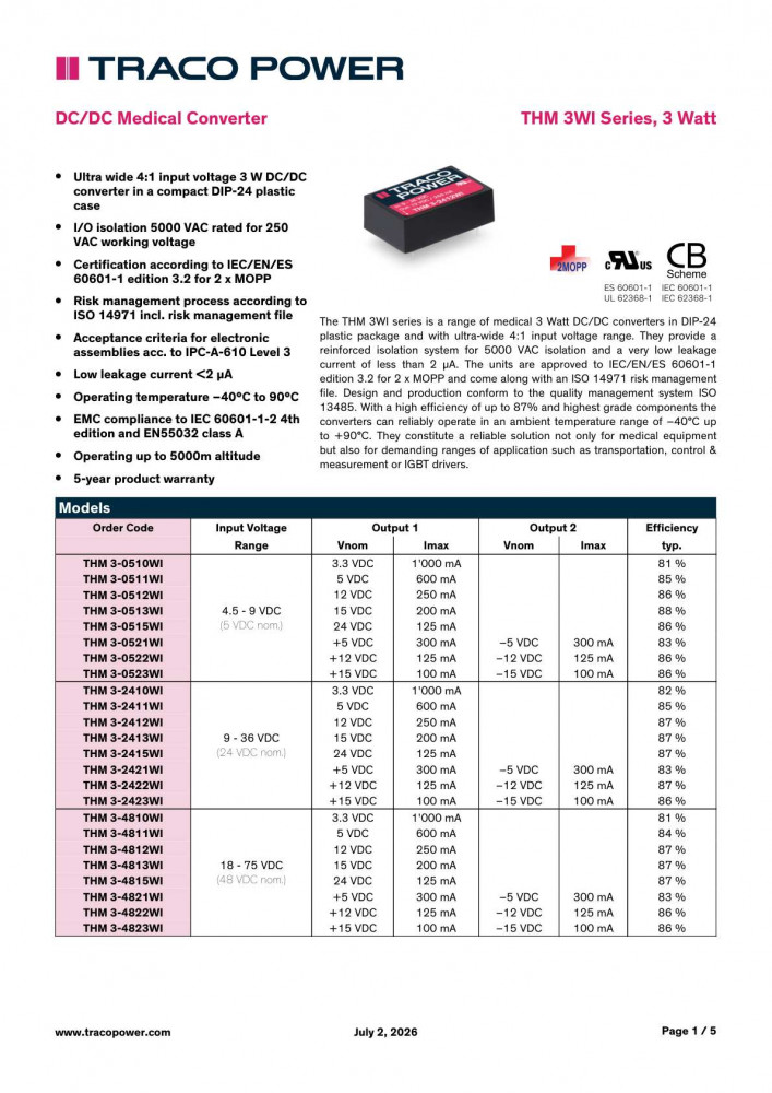 THM 3WI technical document page 1