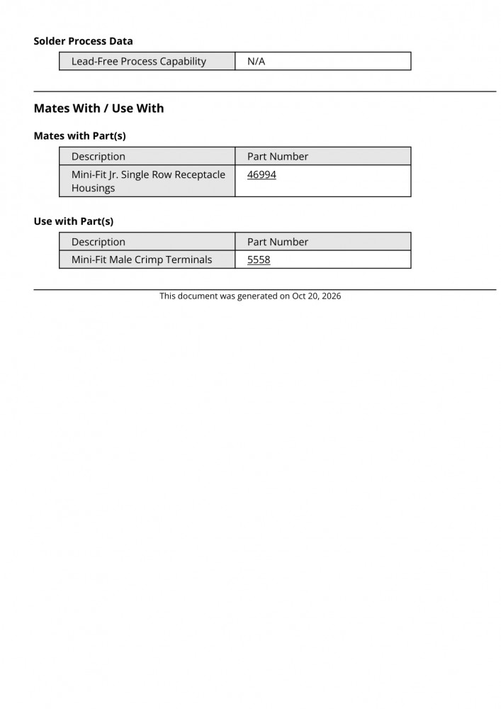 MOLEX Mini-Fit Plus HCS specification page 3