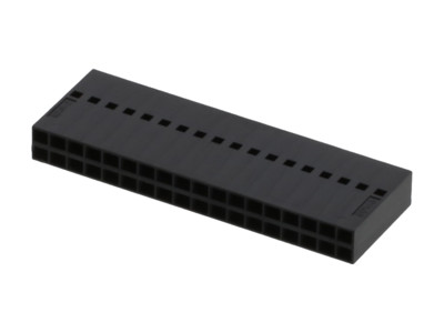 2.54mm Pitch C-Grid III Modular Crimp Housing, Dual Row, 4 Circuits, Black
