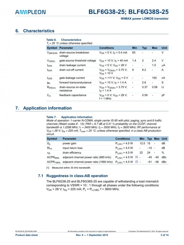 BLF6G38S-25,112 datasheet page 3