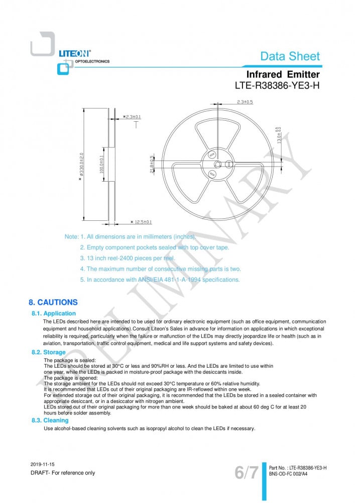 LTE-R38386-YE3-H datasheet page 6