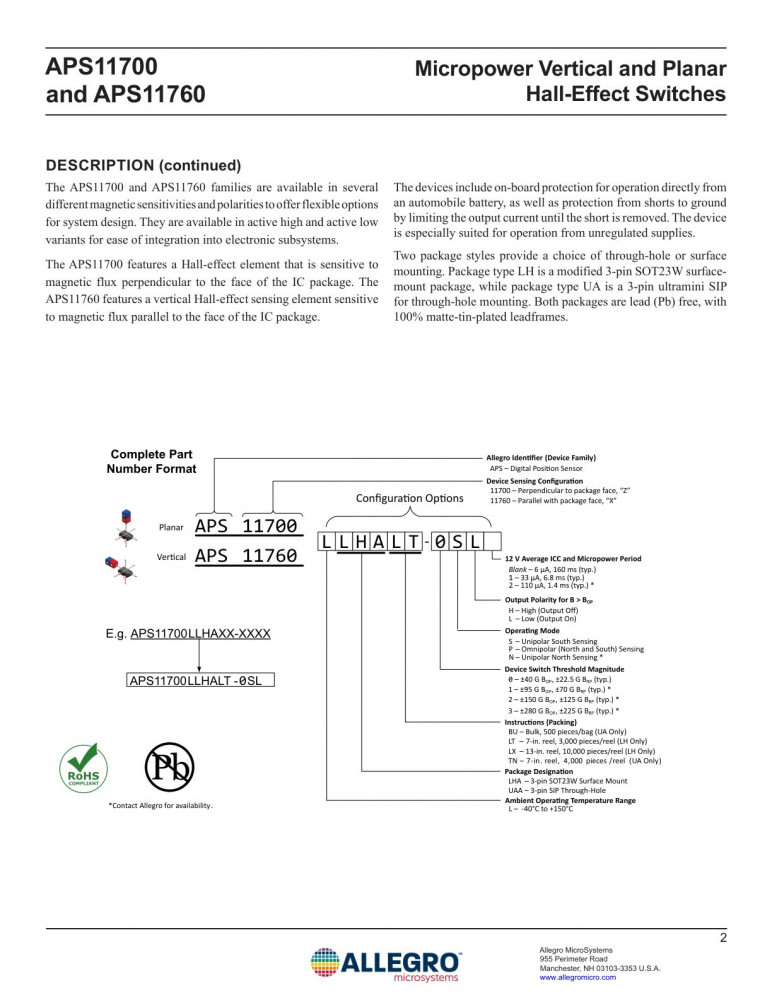APS11760 datasheet page 2