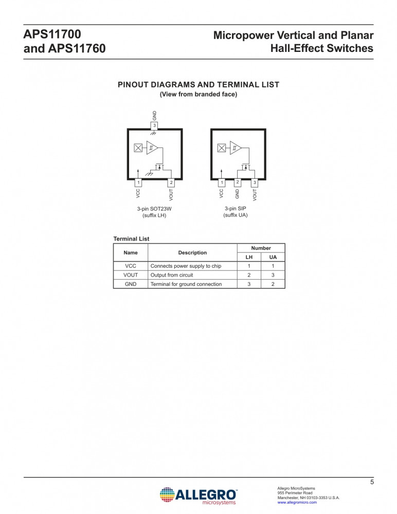 APS11760 datasheet page 5