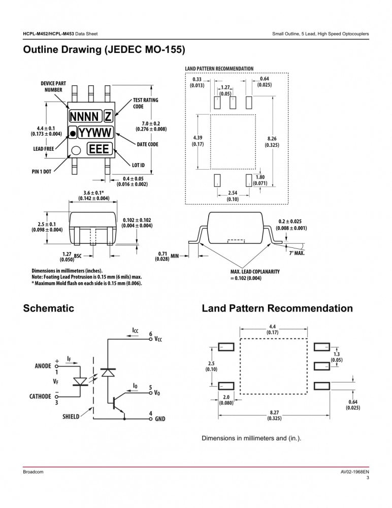 HCPL-M453-500E datasheet page 3