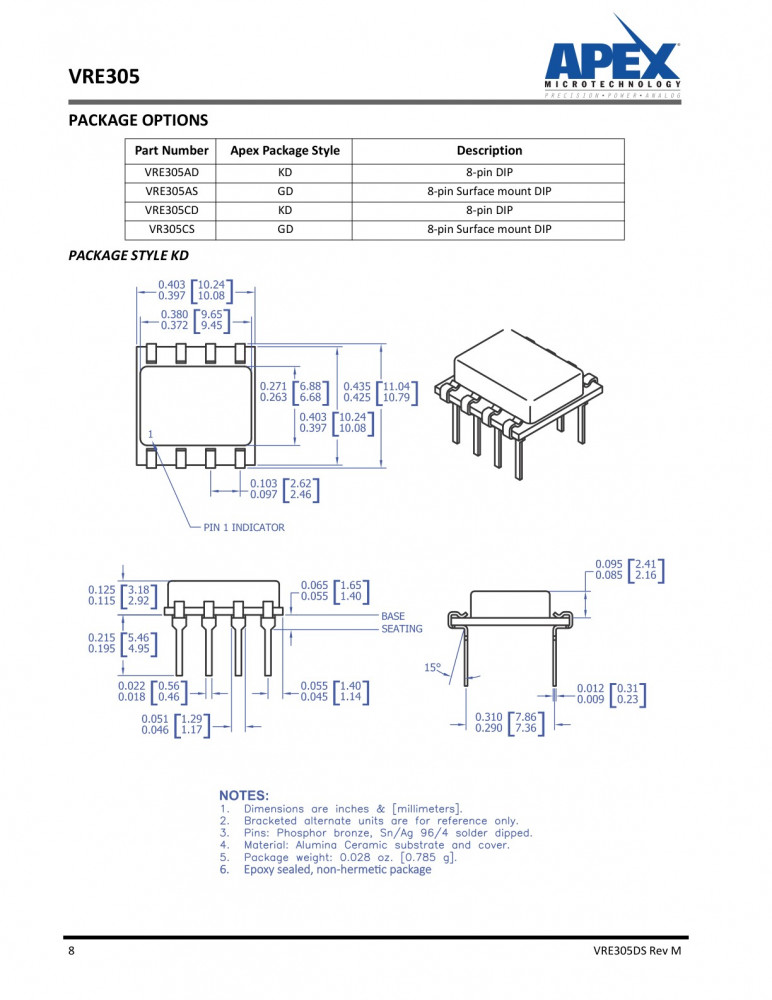 VRE305 datasheet page 8