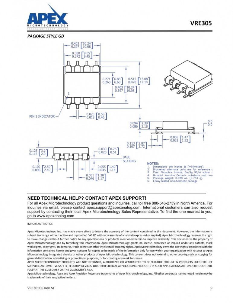 VRE305 datasheet page 9
