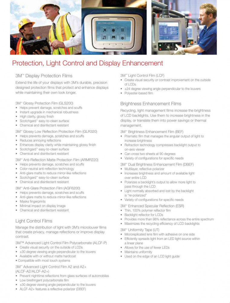 3M display enhancement film documentation page 2