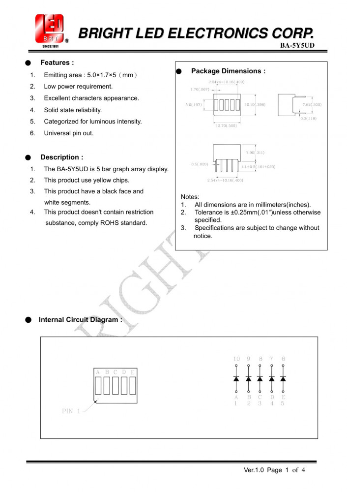 BA-5Y5UD datasheet page 1