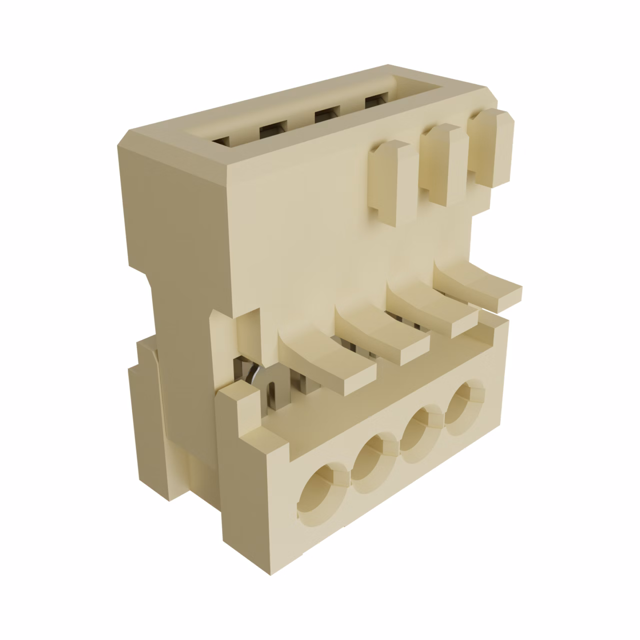 Appli-Mate RAST 2.5 Connector, 2.50mm Pitch, Female, 4 Circuits, Position Keys A and B Removed, Closed Endwalls, Zeus Housing for sale