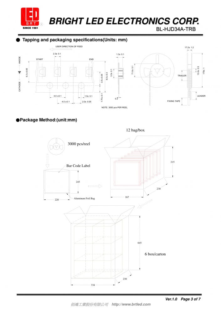 BL-HJD34A-TRB datasheet page 3