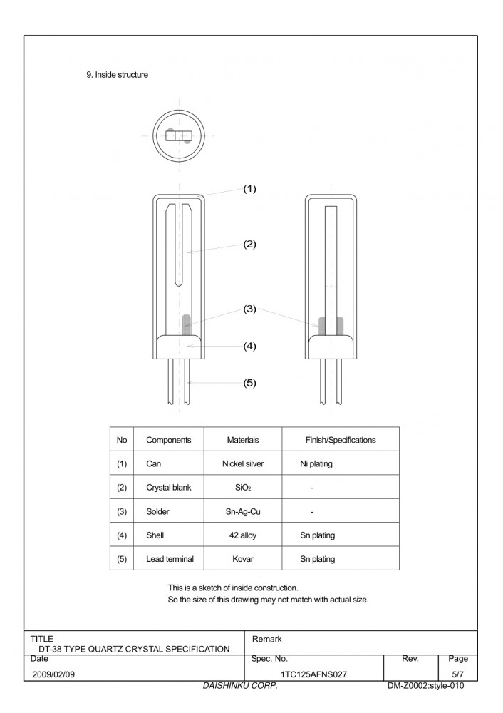 KDS 1TC125AFNS027 specification page 6