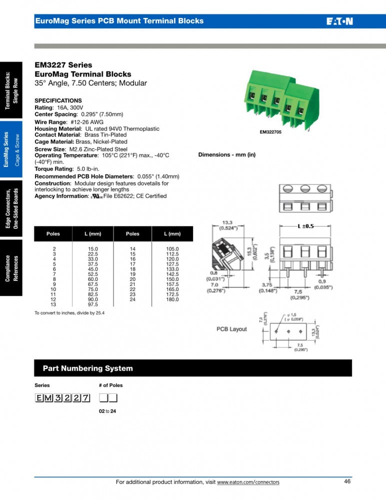 EATON EM3227 series technical document preview