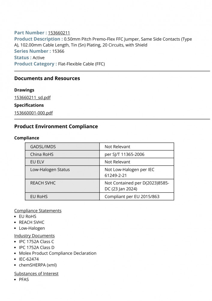 Product document image, page 1