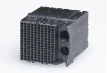 Impact 100 Ohm 5 Pair Right-Angle Daughtercard Receptacle, Right Guided,  12 Columns, 180 Circuits, Plated Through Hole Dimension 0.39mm, Lead-Free