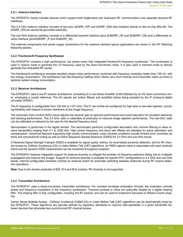 EFR32FG1 document preview, page 9