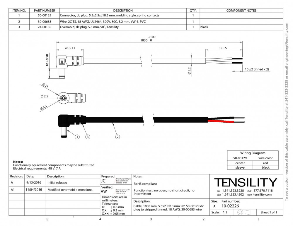 Tensility International 10-02226 product drawing