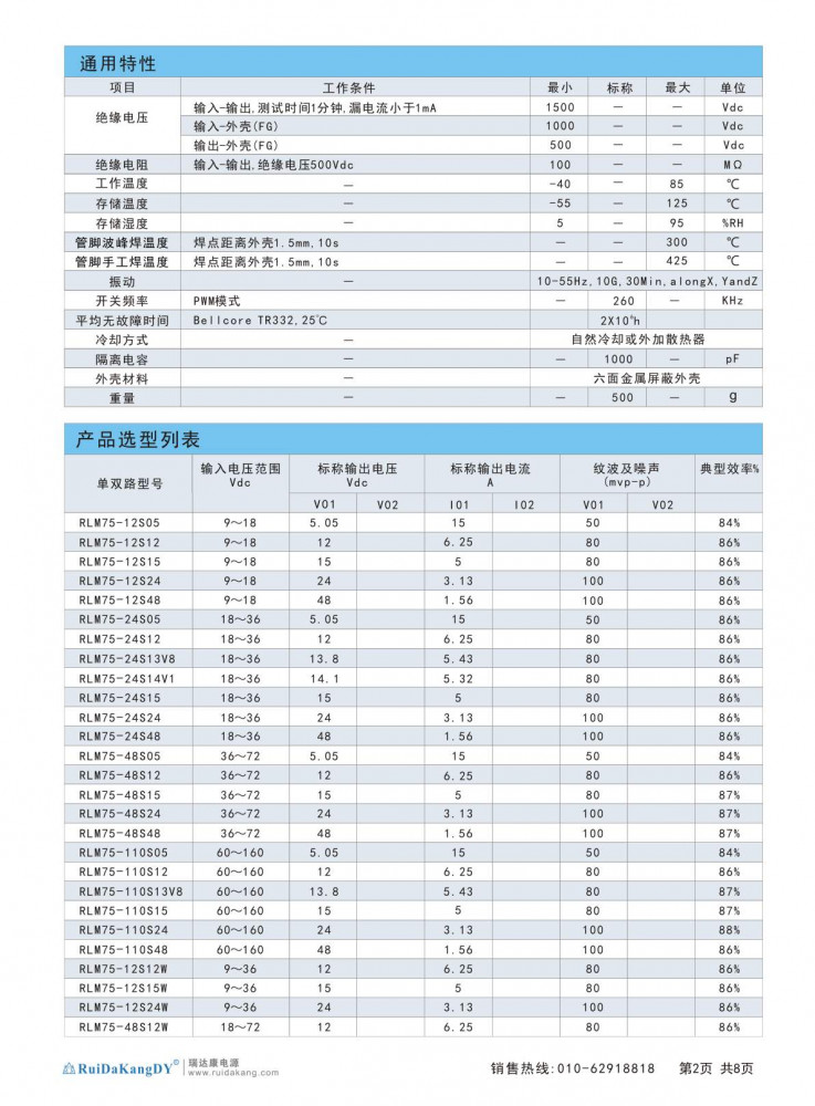 RLM300-110S24TM datasheet page 2
