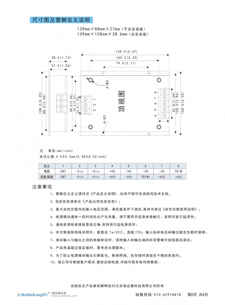 RLM300-110S24TM datasheet page 8