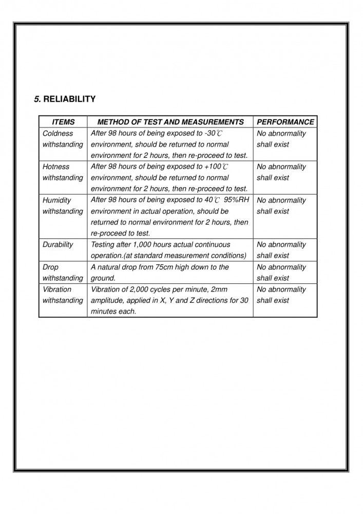 KLJ-1325 specification page 5