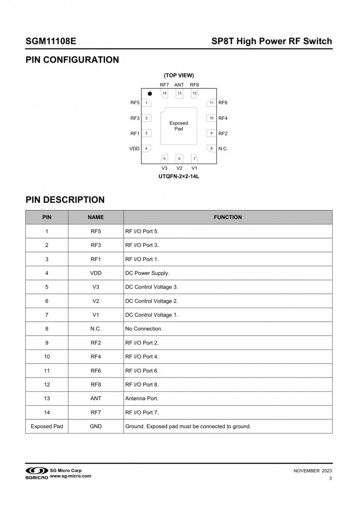 SGM11108E datasheet page 3