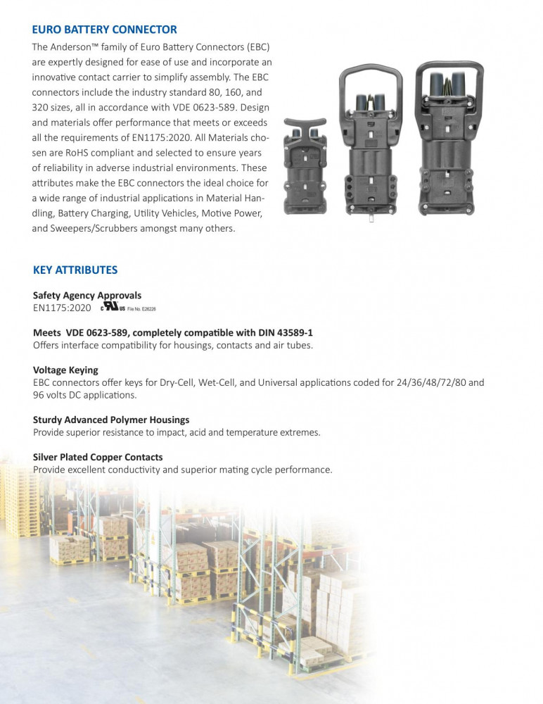 Anderson Power E-Series document page 2