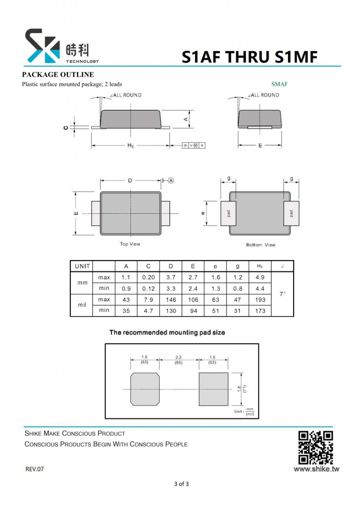S1MF datasheet page 3