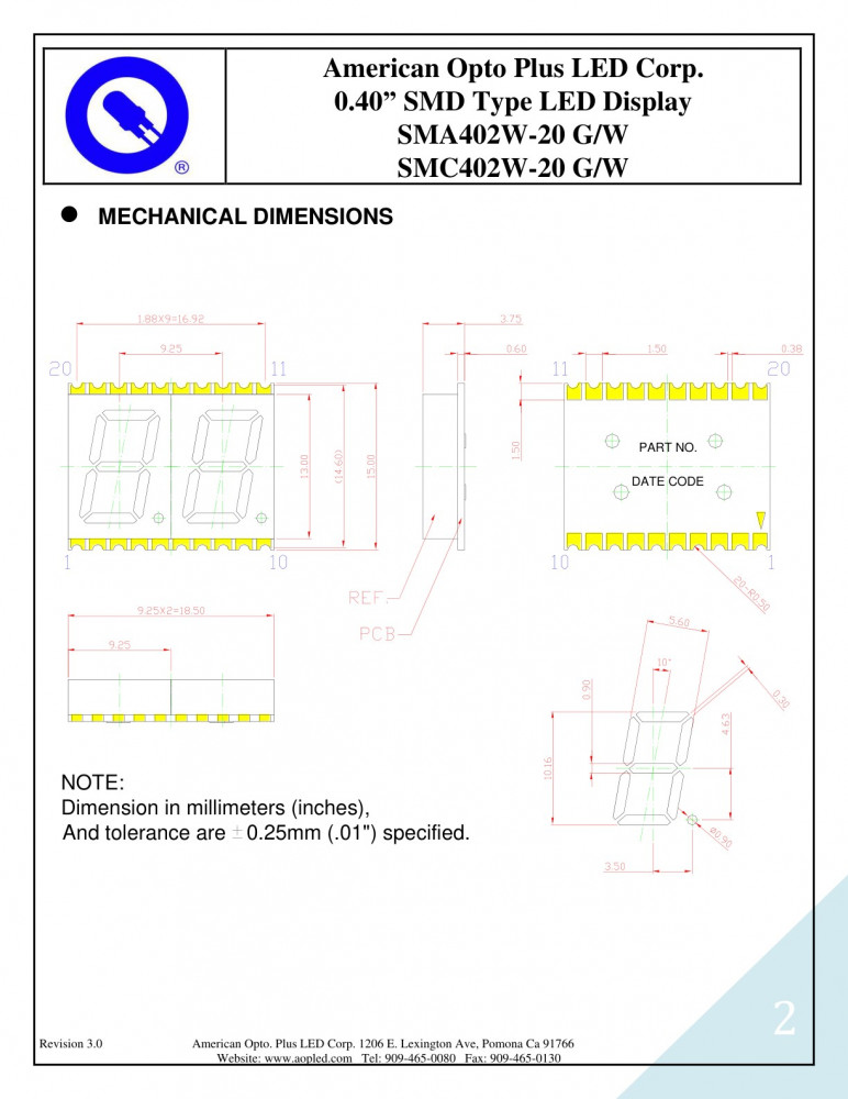 SMC402W-20 datasheet page 2