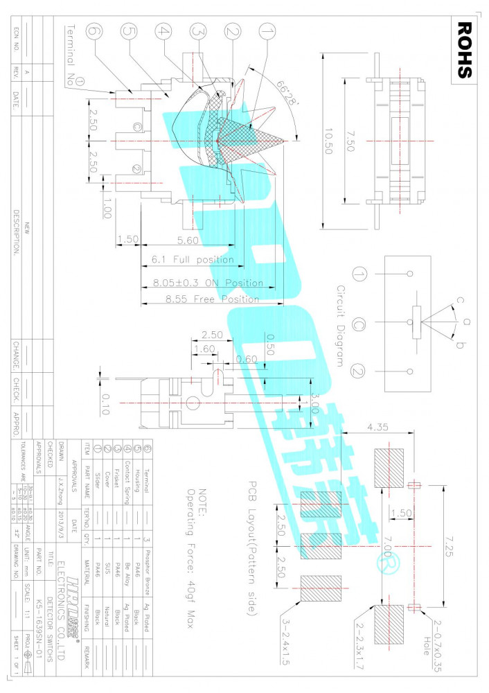 K5-1639SN-01 technical document page