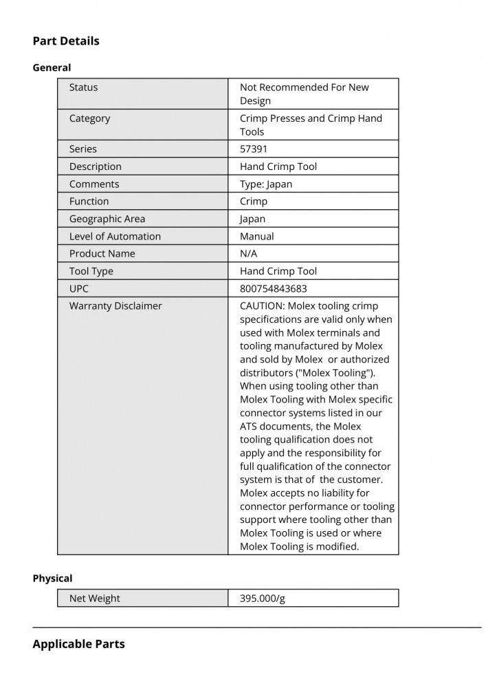 Technical document image 2 for Molex 573915000