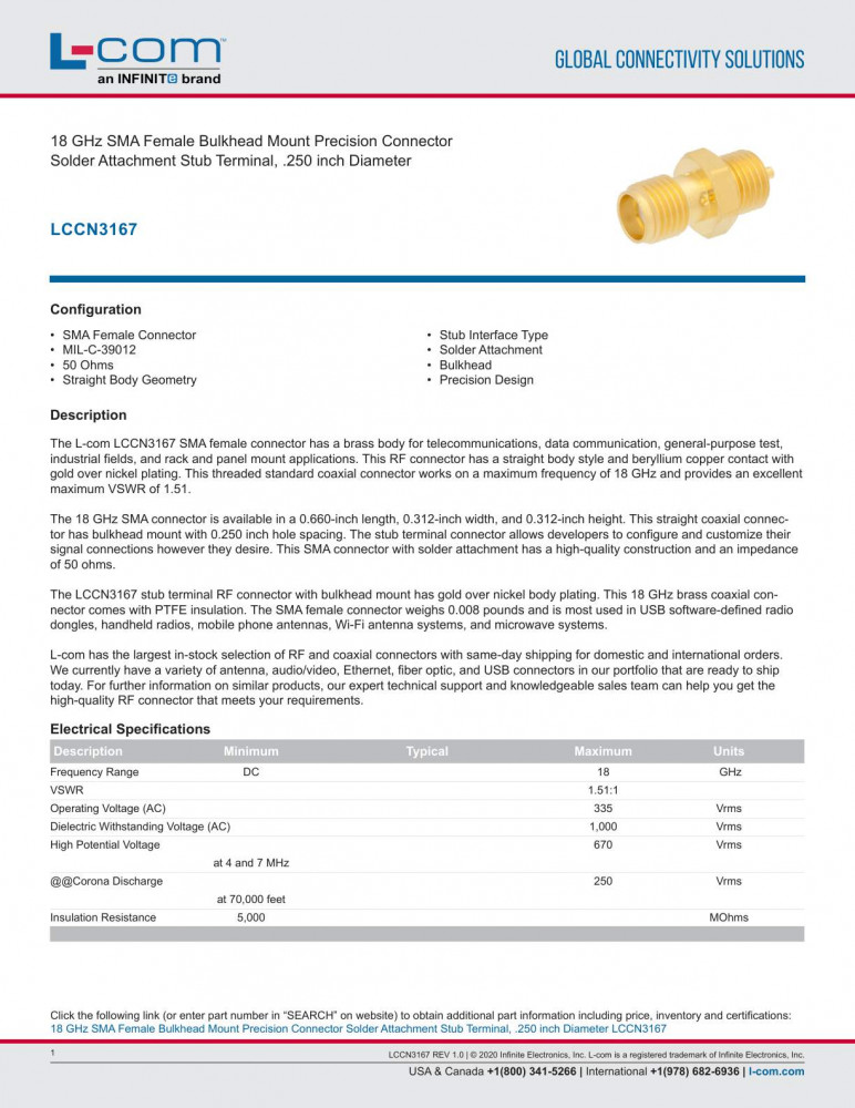 LCCN3167 technical document page 1