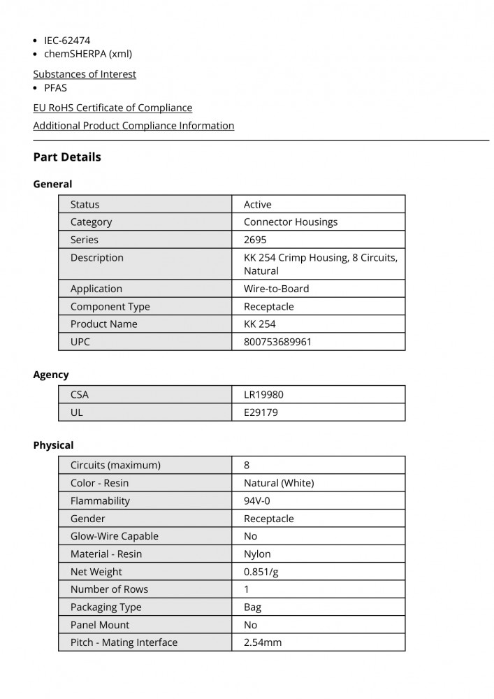 MOLEX 22012081 technical document preview, page 2