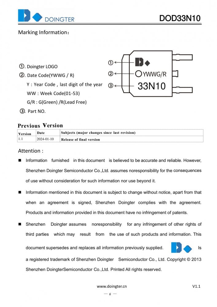 DOD33N10 datasheet page 6