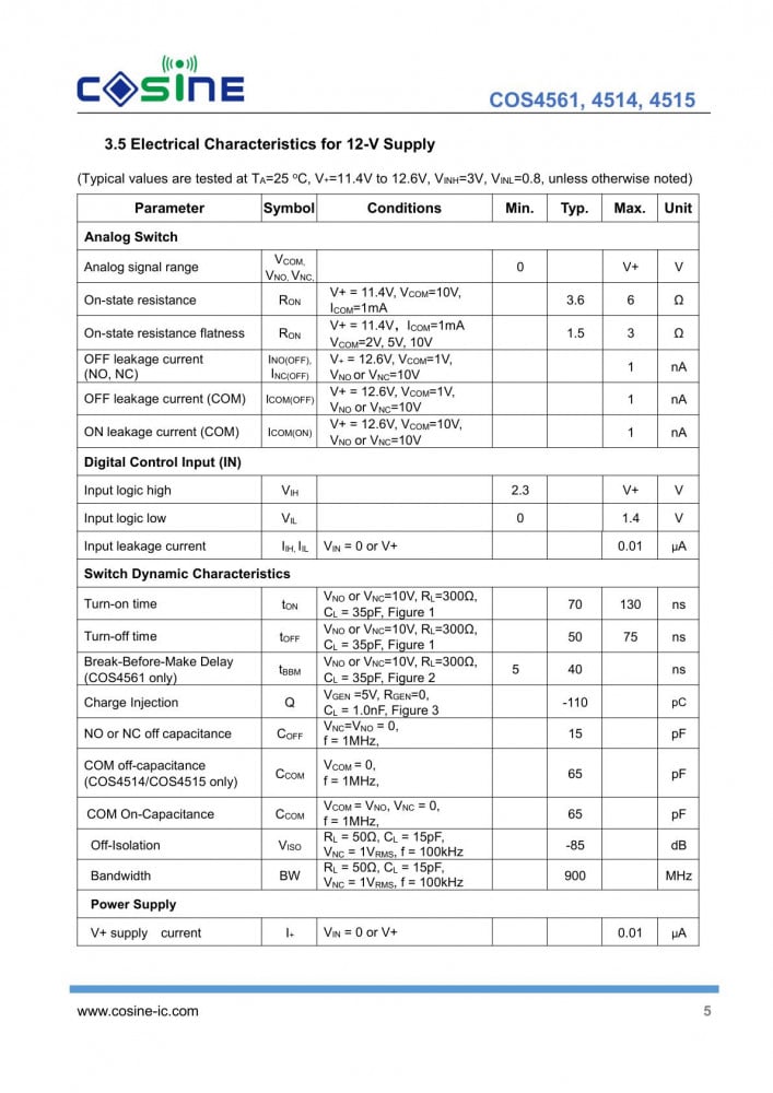 COS4561 datasheet page 5