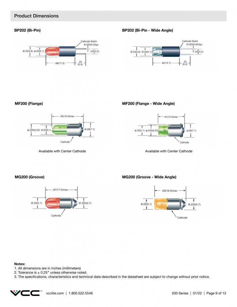VCC 200 Series document page 9