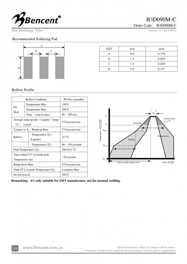 B3D090M-C datasheet page 3