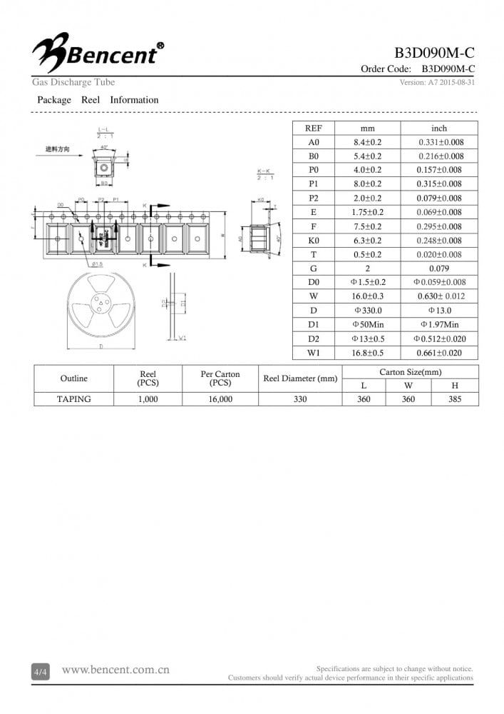 B3D090M-C datasheet page 4