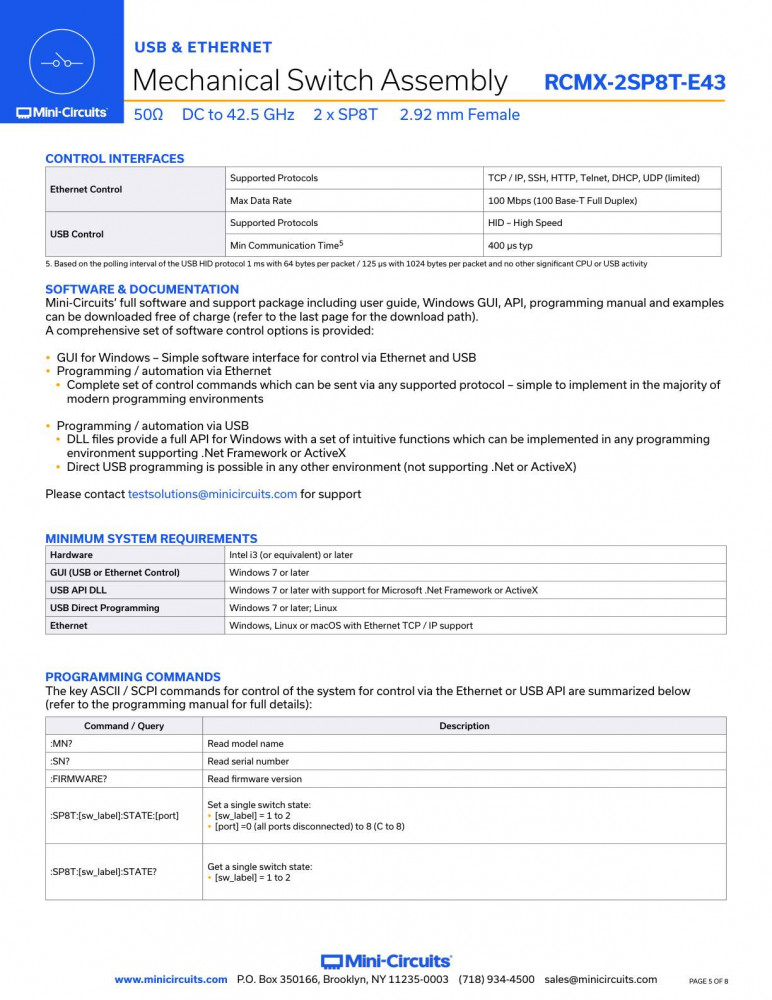 RCMX-2SP8T-E43 datasheet page 5