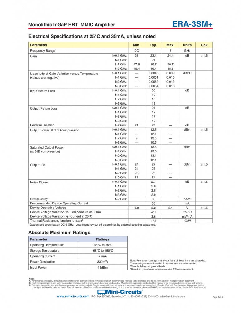 ERA-3SM+ technical document page 2