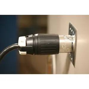 Locking Devices, Twist-Lock®, Industrial, Male Plug, 50A, 3-Phase Delta 250V AC, 3-Pole 4-Wire Grounding, Non- NEMA, Screw Terminal, Black and White for sale