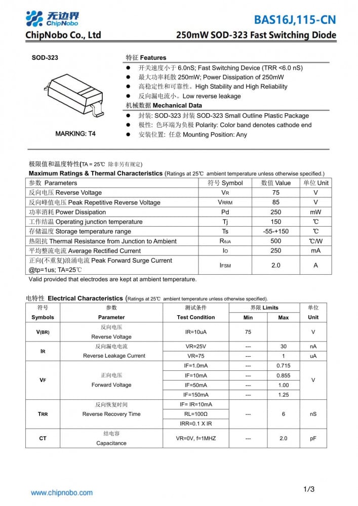 BAS16J,115-CN datasheet page 1