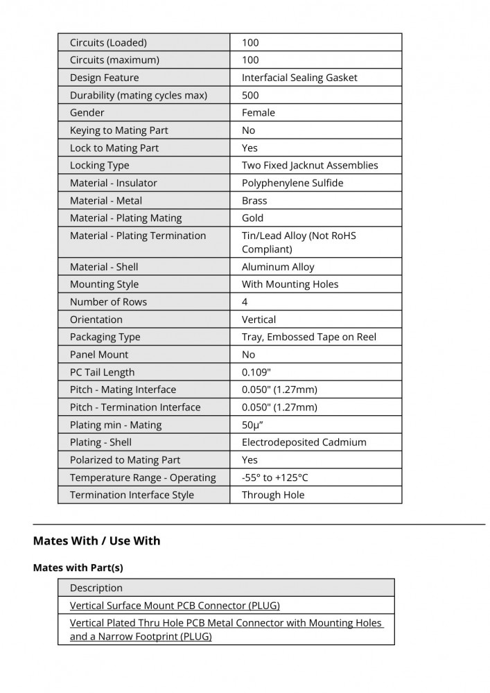 Technical document page 2 for MK-423-100-225-6200-900