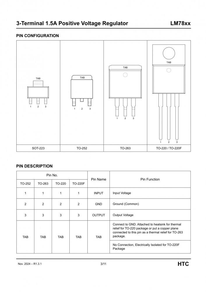 HTC LM7812T datasheet page 3