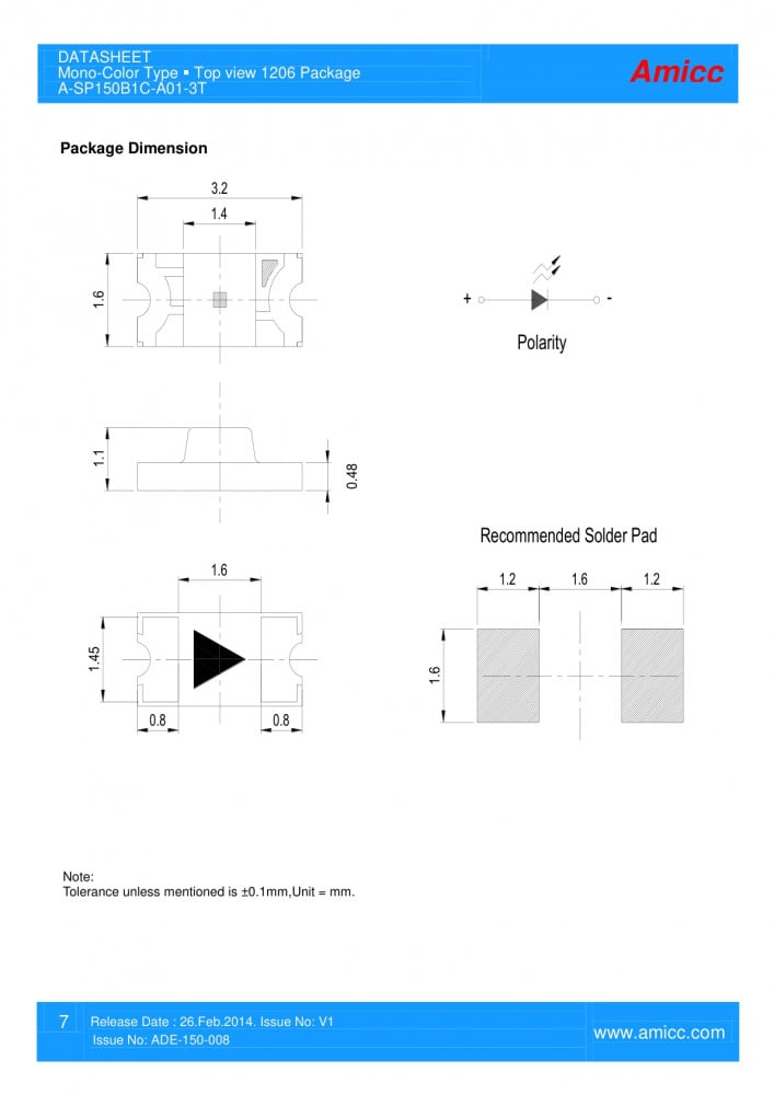 A-SP150B1C-A01-3T datasheet page 7